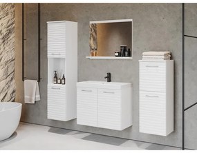 Koupelnový nábytek Megi I MDF, Barva: biały / biała fala, Sifon k umyvadlu: ano, Baterie: ne