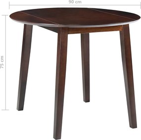 Rozkládací jídelní stůl kulatý MDF hnědý 245367