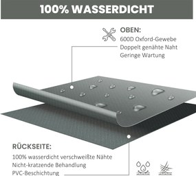 Ochranný kryt na zahradní nábytek Zimní nepromokavý kryt Oxfordský kryt 275 x 205 x 90 cm Tmavě šedý