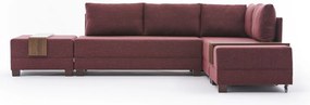 Hanah Home Rohová pohovka FLY vínová pravá 280 cm 825BLC1007