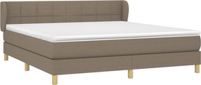 Box spring postel s matrací taupe 160x200 cm textil 3126817
