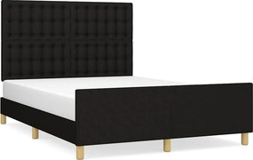 Rám postele bez matrace černý 140 x 190 cm textil 3125375
