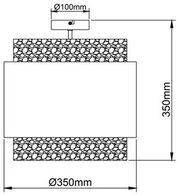 Brilliant - Stropní svítidlo WATERLILLY 2xE27/60W/230V pr. 35 cm šedá