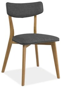 Jídelní židle Karel (šedá + dub). 1050338