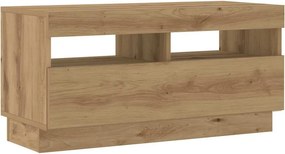 TV stolek s LED dub artisan 180x35x40 cm kompozitní dřevo 3329164