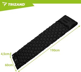 Samonafukovací turistická matrace Trizand - 190 x 60 cm s vestavěnou pumpou