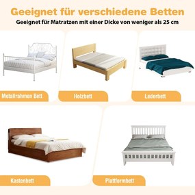 Costway Bed Rail Bezpečnostní zábradlí pro batolata s měkkou pěnou s popruhem