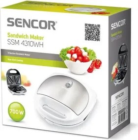 SENCOR SSM 4310WH bílá / Sendvičovač / 700 W