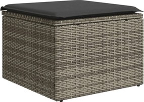 8dílná zahradní sedací souprava s poduškami šedá polyratan 3269330