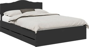 Rám postele se zásuvkou Černá 140 x 190 cm Inženýrské dřevo 3413006