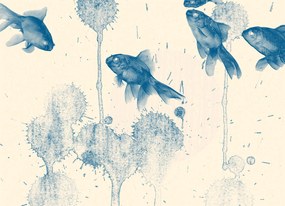 Malvis Tapeta modré rybky Vel. (šířka x výška): 216 x 140 cm