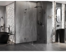 Mexen Lunar-F L, skládací sprchový kout pravý 80 x 80 cm, 8mm čiré sklo, profil grafit broušený, 836L-080-080-66-00-P