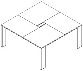 FREZZA - Jednací stůl ONO 160x160 cm