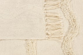 Bavlněná deka 125 x 150 cm béžová KHARI Beliani