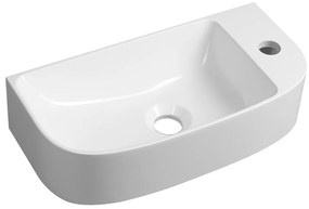 Bílé umývátko z litého mramoru 44x22 cm Alga – Sapho
