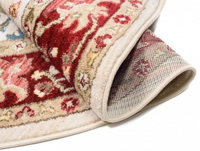 Krémový kulatý koberec ve vintage stylu Šířka: 100 cm
