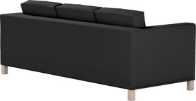 Potah na pohovku IKEA  Karlanda 3-místná nerozkládací, krátký barva černá látka pletený vzor