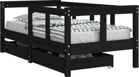 vidaXL Dětská postel se zásuvkami 70x140 cm masivní borové dřevo [834413] Barva: Přírodní