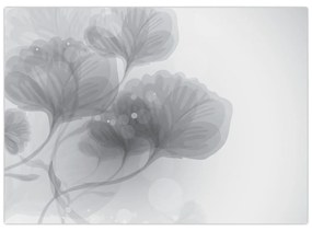 Obraz květin v šedých odstínech (70x50 cm)