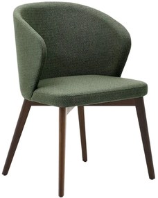 OnaDnes -20% Zelená čalouněná jídelní židle Kave Home Darice s tmavou podnoží