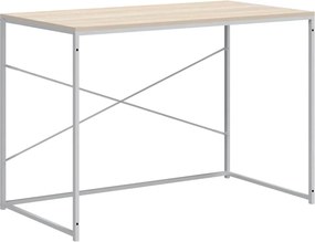 Počítačový stůl bílý a dub 110 x 60 x 70 cm kompozitní dřevo 30210