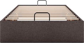 Osmanský rám postele bez matrací tmavě šedá 100x200 cm textil 3310857