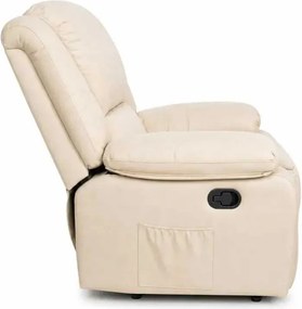 LuxuryForm DESIGN Televizní křeslo VELORA s polohováním - béžové