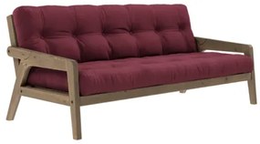sofa GRAB by Karup - 100*200 cm carob (hnědá) + futon bordeaux 710