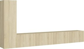 3dílný set TV skříněk dub sonoma kompozitní dřevo 3078990