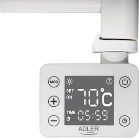 Adler AD 7823  bílá / Elektrický radiátor do koupelny / 400W