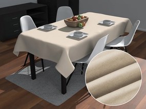 Biante Obdélníkový ubrus/imitace broušené kůže Alcantara ALC-007 Krémově béžový 100x140 cm