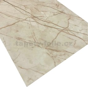Samolepící PVC 3D panely LVT01, cena za kus, rozměr 60 x 30 cm, mramor béžový lesklý, IMPOL TRADE