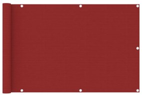 Balkonová zástěna červená 90 x 400 cm HDPE - Default Title