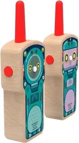 2KIDS TOYS Dřevěná dětská vysílačka Robot / Sada 2 ks / Dosah 5 km / 3