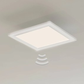Stropní svítidlo LED Piatto, senzor, 29,5 x 29,5 cm