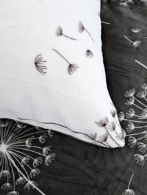 MK Lůžkoviny Mikroplyšové povlečení Exclusive - Pampelišky šedé 140 × 200 cm, 70 x 90 cm