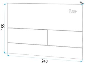 Rea, tlačítko na splachování k podomítkovým systémům WC K011A-Q Rea T, broušená ocel, REA-E0057