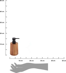 Dávkovač mýdla Acacia, hnědá/s černými prvky, 200 ml