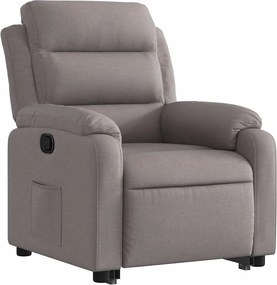 Zvedací polohovací křeslo taupe textil 3204988