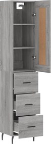 Skříň highboard šedá sonoma 34,5 x 34 x 180 cm kompozitní dřevo 3200215