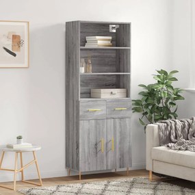 Skříň highboard šedá sonoma 69,5 x 34 x 180 cm kompozitní dřevo 3200511