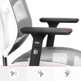 Ergonomická židle DIABLO V-BASIC: bílo-šedá Diablochairs