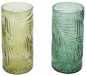 Ego Dekor EGO DEKOR DOP JJ Svícen/váza, zelená/kapradina, pr. 12x18,5cm, balení obsahuje 2 kusy!
