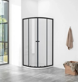 POINT BLACK ROCKY 80 Clear Čtvrtkruhový sprchový kout s mramorovou vaničkou