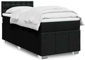 Box spring postel s matrací černá 80 x 200 cm textil 3289211