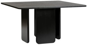 Černý jasanový jídelní stůl Teulat Arq 137 x 137 cm