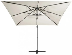 Konzolový slunečník s LED světly 250x250 cm Dekorhome