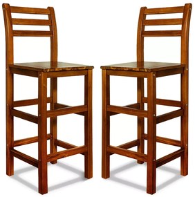Casaria 2-dílný set barových židlí z akáciového dřeva