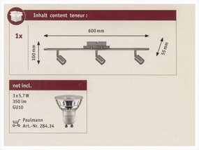 Paulmann 66708 - 3xGU10/10W Bodové svítidlo GEORGIA 230V