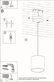Sollux Lighting Závěsné svítidlo ORBIS 1 černé